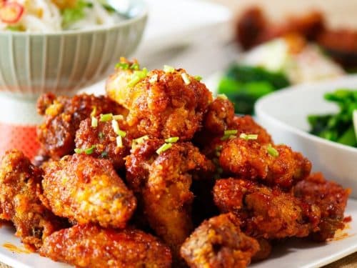 Glazed Rooster Wings with Pickled Bean Sprouts Recipe - Street Food ...