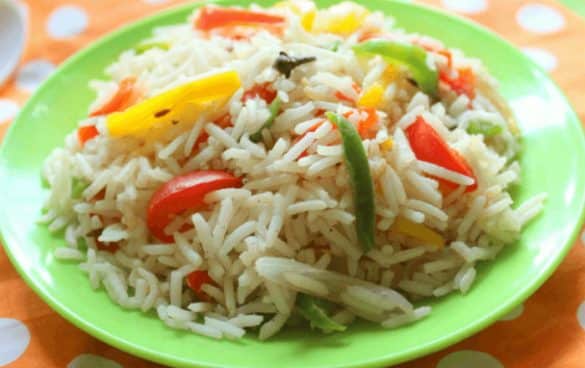 Capsicum Fried Rice Recipe - Bell Pepper Fried Rice
