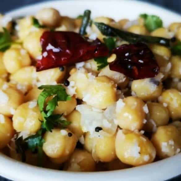 வெள்ளை கொண்டைக் கடலை சுண்டல் ரெசிபி - Vella Kondakadalai Sundal Recipe ...